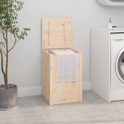vidaXL Laundry Box 44x44x66 cm Solid Wood Pine | vidaXL.ie
