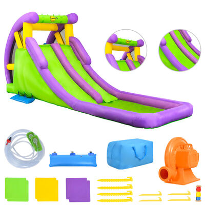 Happy Hop Inflatable Water Slide with Splash Pool 600x215x255 cm PVC ...