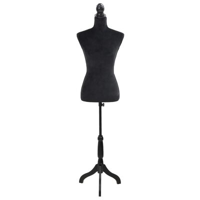 Ladies Bust Display Black Female Mannequin Female Dress Form | vidaXL.ie