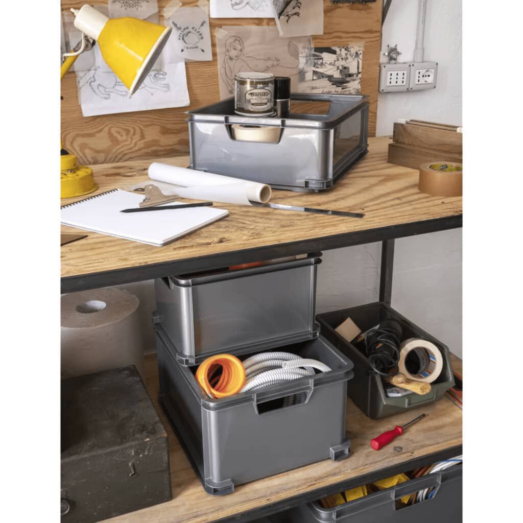 Curver Storage Box Unibox L 30L Grey | vidaXL.ie