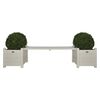 Esschert Design Planters with Bridge Bench Grey CF33G | vidaXL.ie