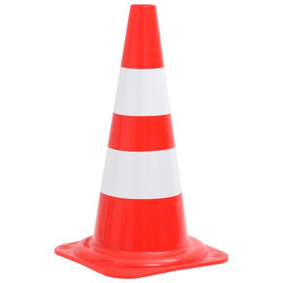 vidaXL Reflective Traffic Cones 4 pcs Red and White 50 cm | vidaXL.ie