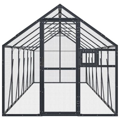 vidaXL Aviary Anthracite 1.79x6x1.85 m Aluminium | vidaXL.ie