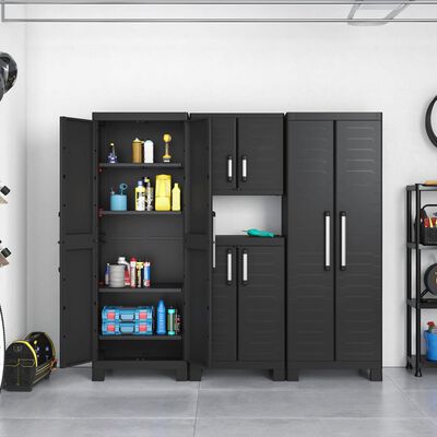 Keter Multipurpose Storage Cabinet Detroit Black | vidaXL.ie