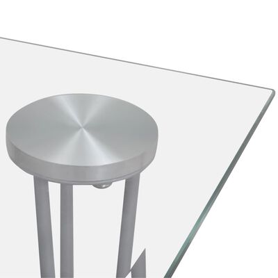 vidaXL Dining Table with Glass Top Transparent | vidaXL.ie