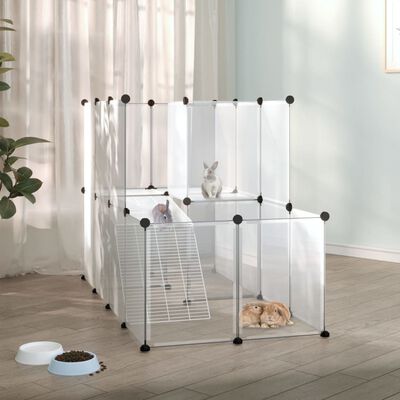 vidaXL Small Animal Cage Transparent 142x74x93 cm PP and Steel | vidaXL.ie