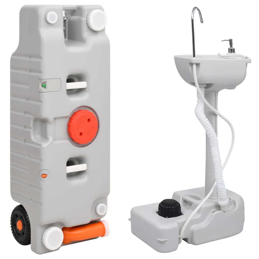 vidaXL Portable Camping Handwash Stand and Water Tank Set | vidaXL.ie