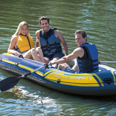 Intex Challenger 3 Set Inflatable Boat with Oars and Pump 68370NP ...