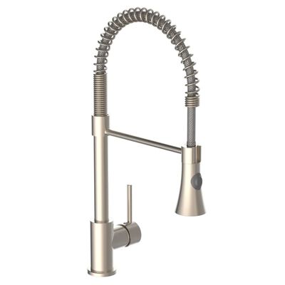 EISL Kitchen Mixer Tap with Spiral Spring Pull-out Spray LEON Nickel ...