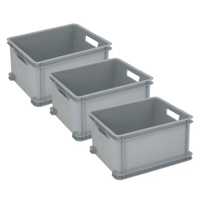 Curver Storage Box Unibox 3x30 L Silver | vidaXL.ie