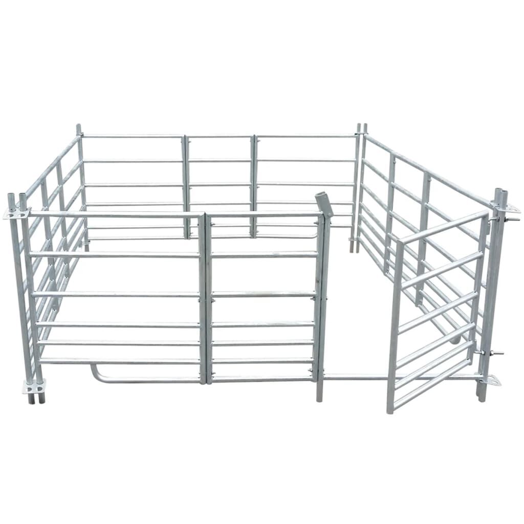 4-Panel Sheep Pen Galvanised Steel 183 x 183 x 92 cm | vidaXL.ie