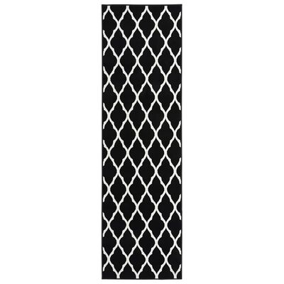vidaXL Runner Rug BCF Black and White 100x450 cm | vidaXL.ie