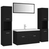 vidaXL Bathroom Furniture Set High Gloss White Engineered Wood | vidaXL.ie