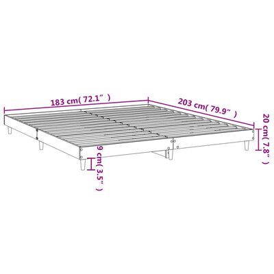 vidaXL Bed Frame White 180x200 cm Super King Engineered Wood | vidaXL.ie