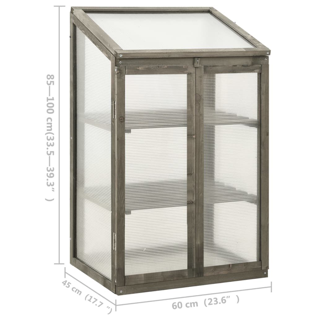 vidaXL Greenhouse 60x45x100 cm Firwood | vidaXL.ie