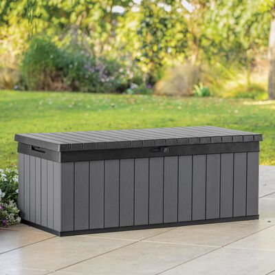 Keter Garden Storage Box Darwin 380 L Grey | vidaXL.ie