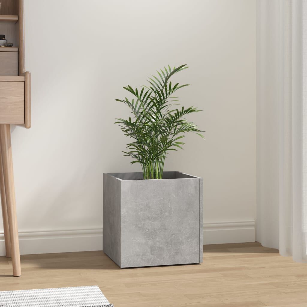 vidaXL Planter Box Concrete Grey 40x40x40 cm Engineered Wood | vidaXL.ie