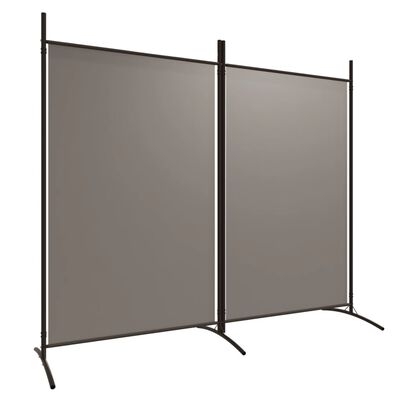 vidaXL 2-Panel Room Divider Anthracite 175x180 cm Fabric | vidaXL.ie