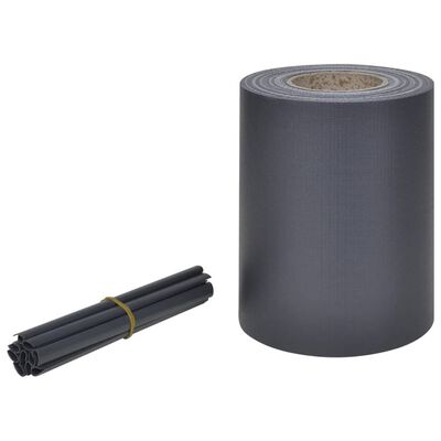 vidaXL Garden Privacy Screen PVC 70x0.19 m Dark Grey | vidaXL.ie