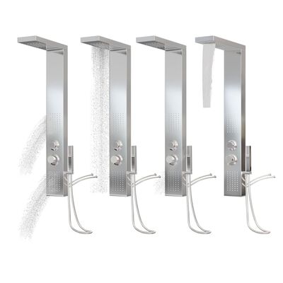 vidaXL Shower Panel System Stainless Steel Square | vidaXL.ie