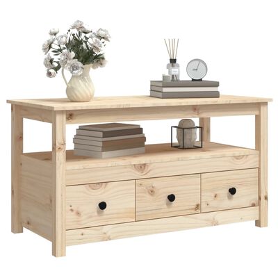 vidaXL Coffee Table 102x49x55 cm Solid Wood Pine | vidaXL.ie