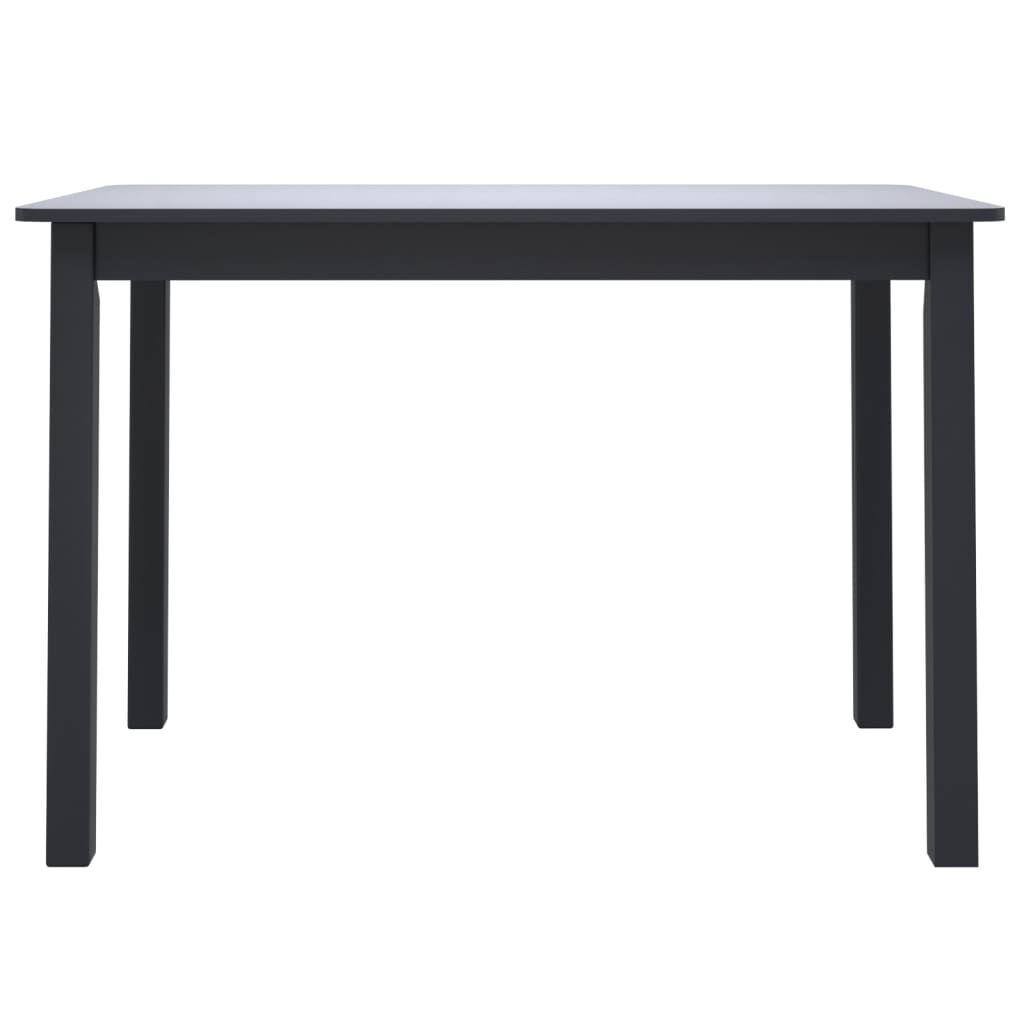 vidaXL Dining Table Black 114x71x75 cm Solid Rubber Wood | vidaXL.ie