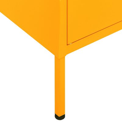vidaXL Storage Cabinet Mustard Yellow 80x35x101.5 cm Steel | vidaXL.ie