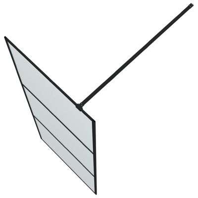 vidaXL Walk-in Shower Wall Black 80x195 cm Frosted ESG Glass | vidaXL.ie