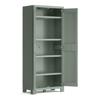 Keter Outdoor Storage Cabinet with Shelves Planet Jade Grey | vidaXL.ie