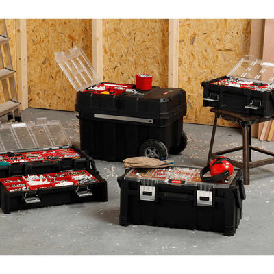 Keter Organiser Tool Case Cantilever Duo M Brown | vidaXL.ie