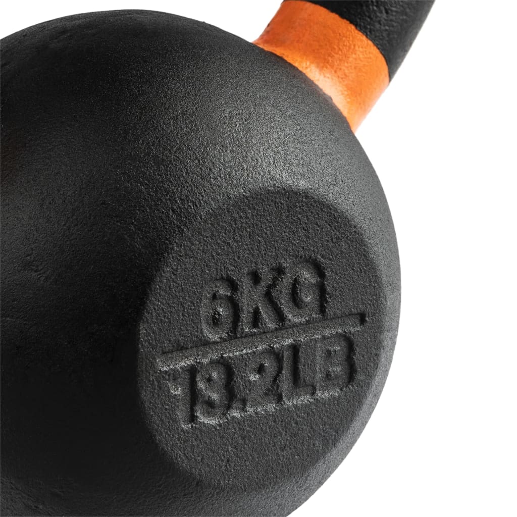 Wonder Core Power Coating Kettlebell 6 kg Black and Orange | vidaXL.ie