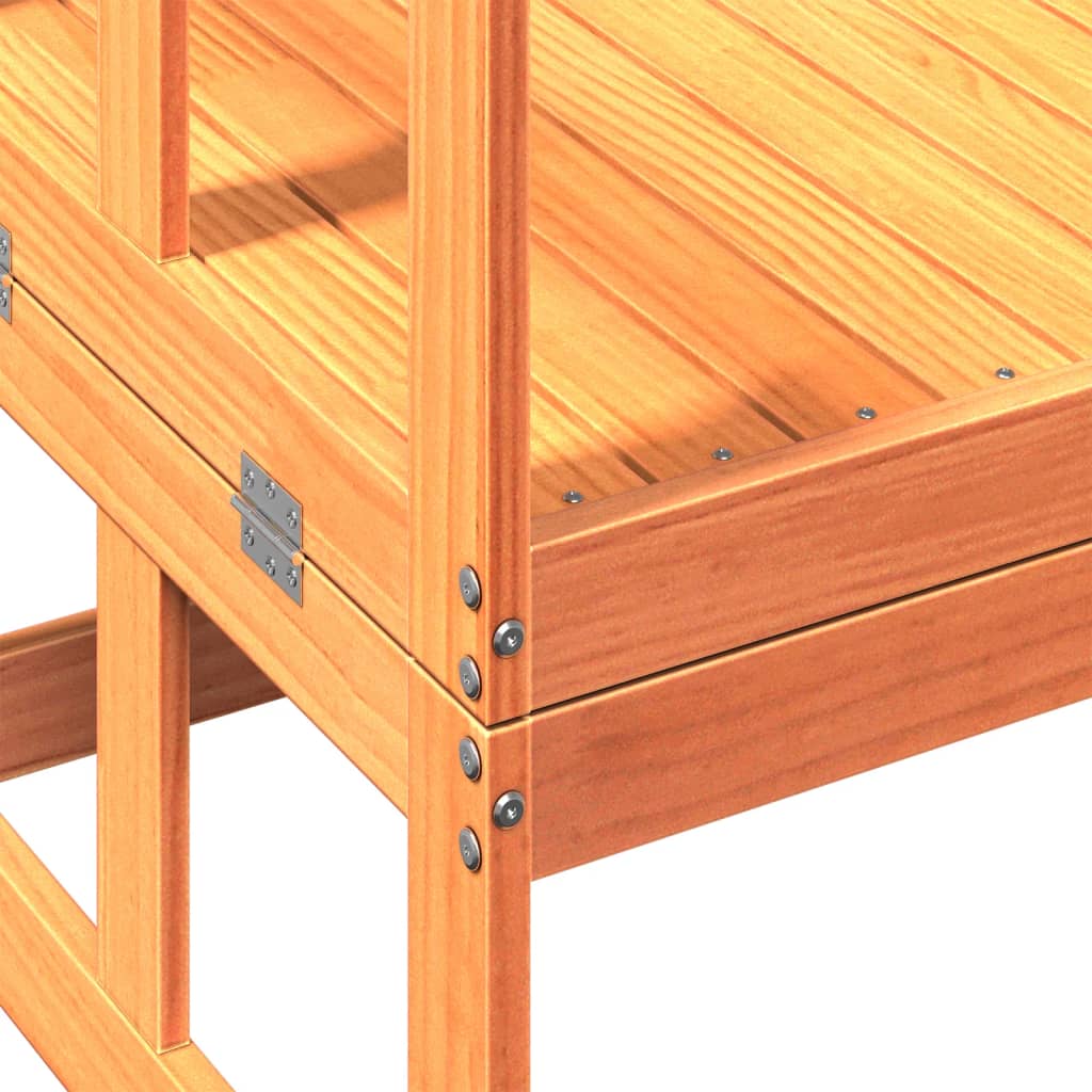 vidaXL Garden Sofa Bench Extendable Wax Brown Solid Wood Pine | vidaXL.ie