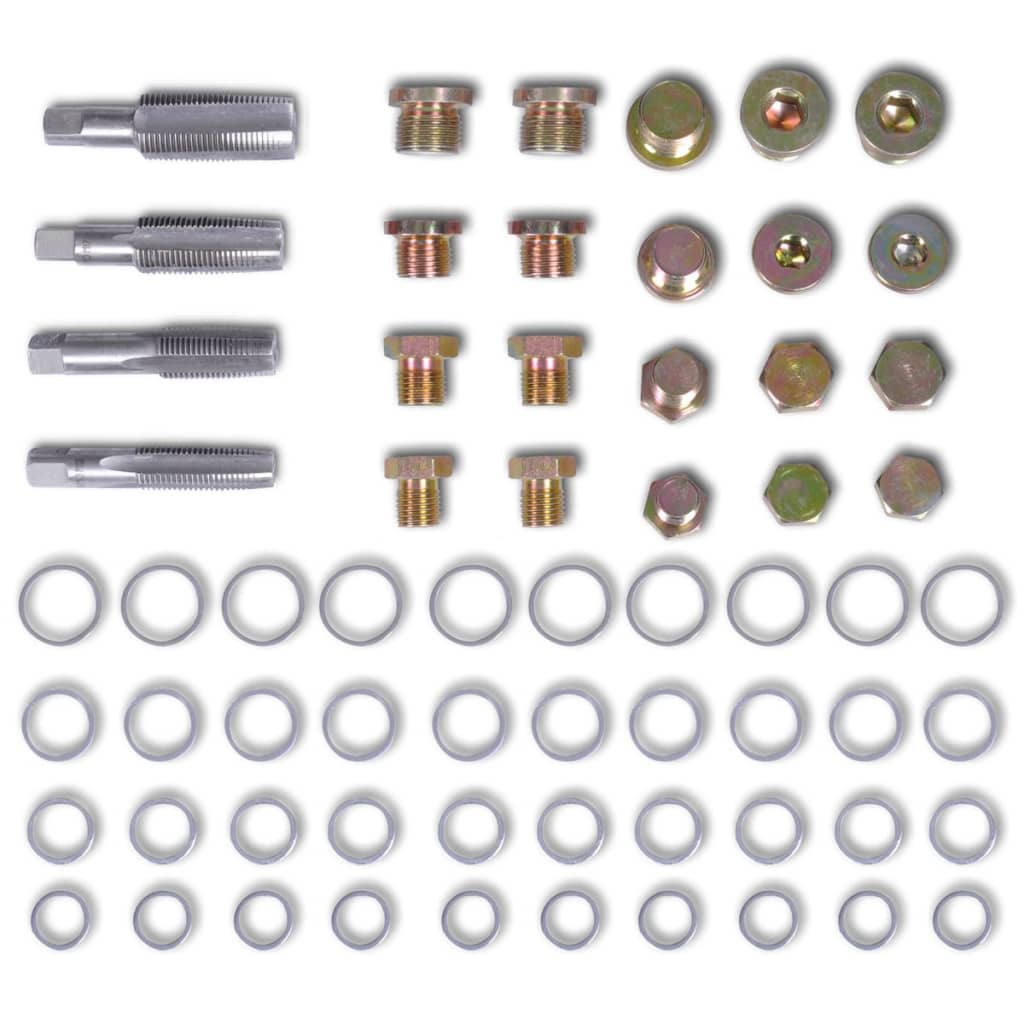 vidaXL Oil Drain Plug Repair Kit 64 pcs Set M13 M15 M17 M20 | vidaXL.ie