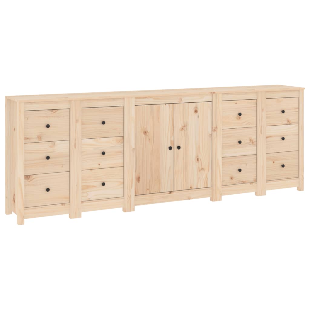 vidaXL Sideboard 230x35x80 cm Solid Wood Pine | vidaXL.ie