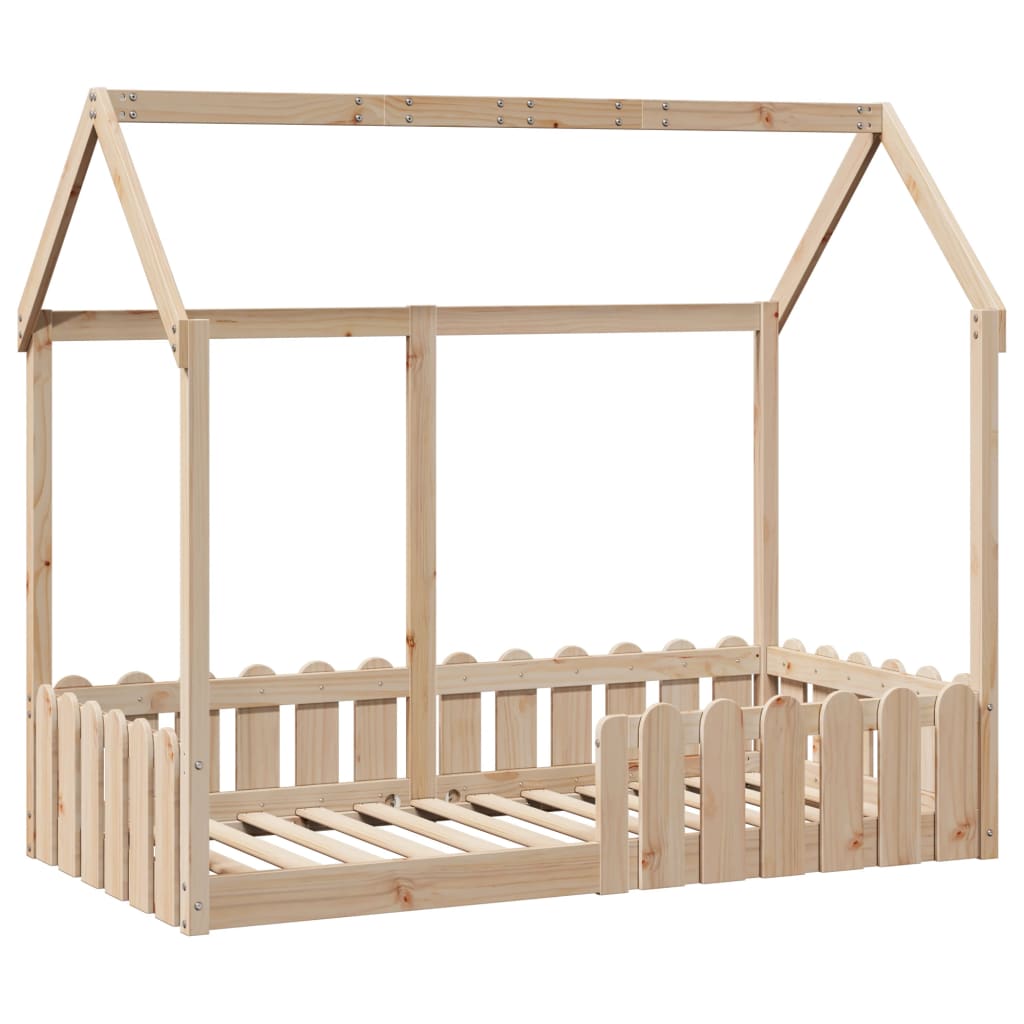 vidaXL Kids' House Bed Frame 80x160 cm Solid Wood Pine | vidaXL.ie