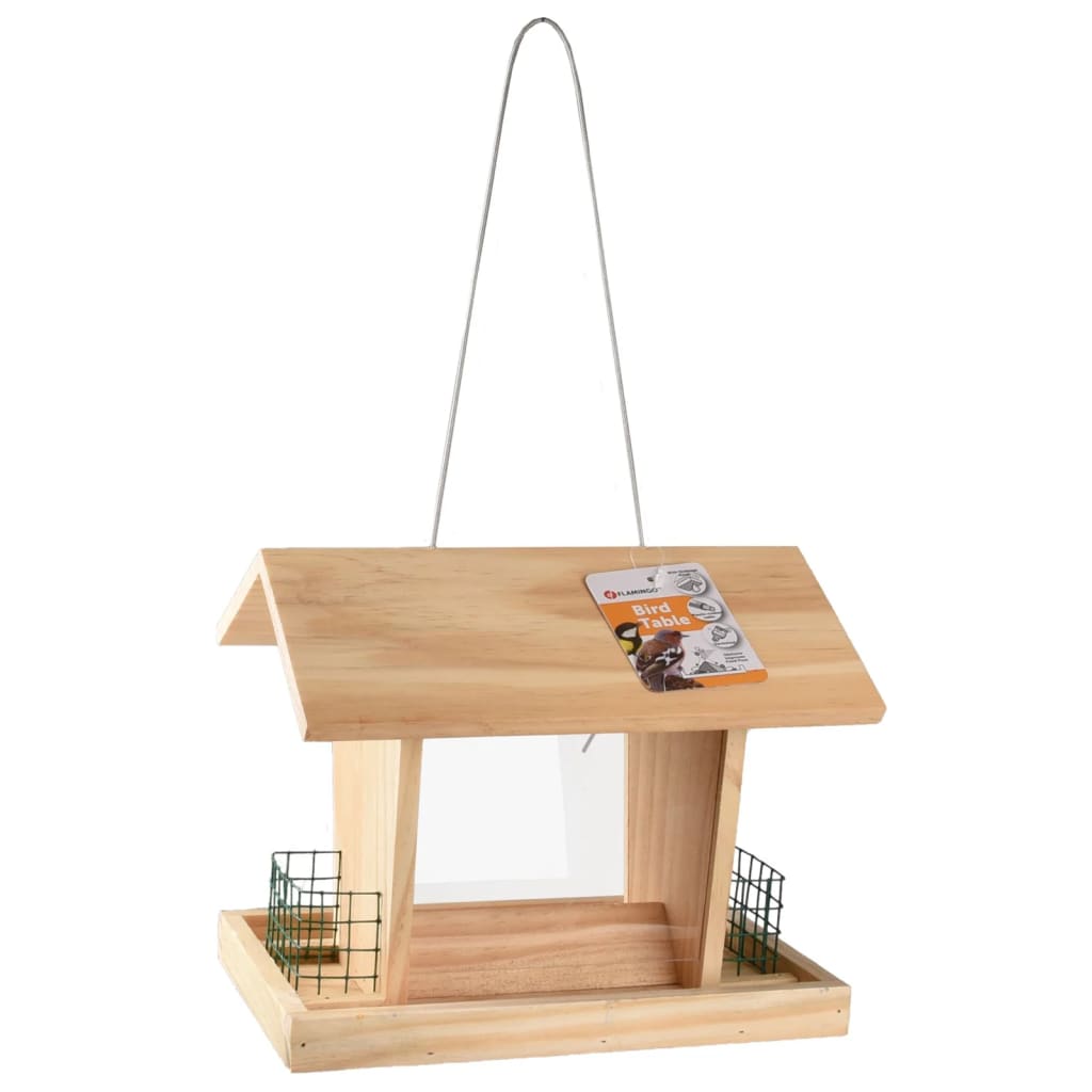 FLAMINGO Hanging Bird Feeder Silo Mado Natural | vidaXL.ie