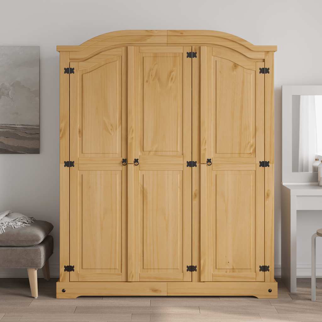 vidaXL Wardrobe Mexican Pine Corona Range 3 Doors | vidaXL.ie