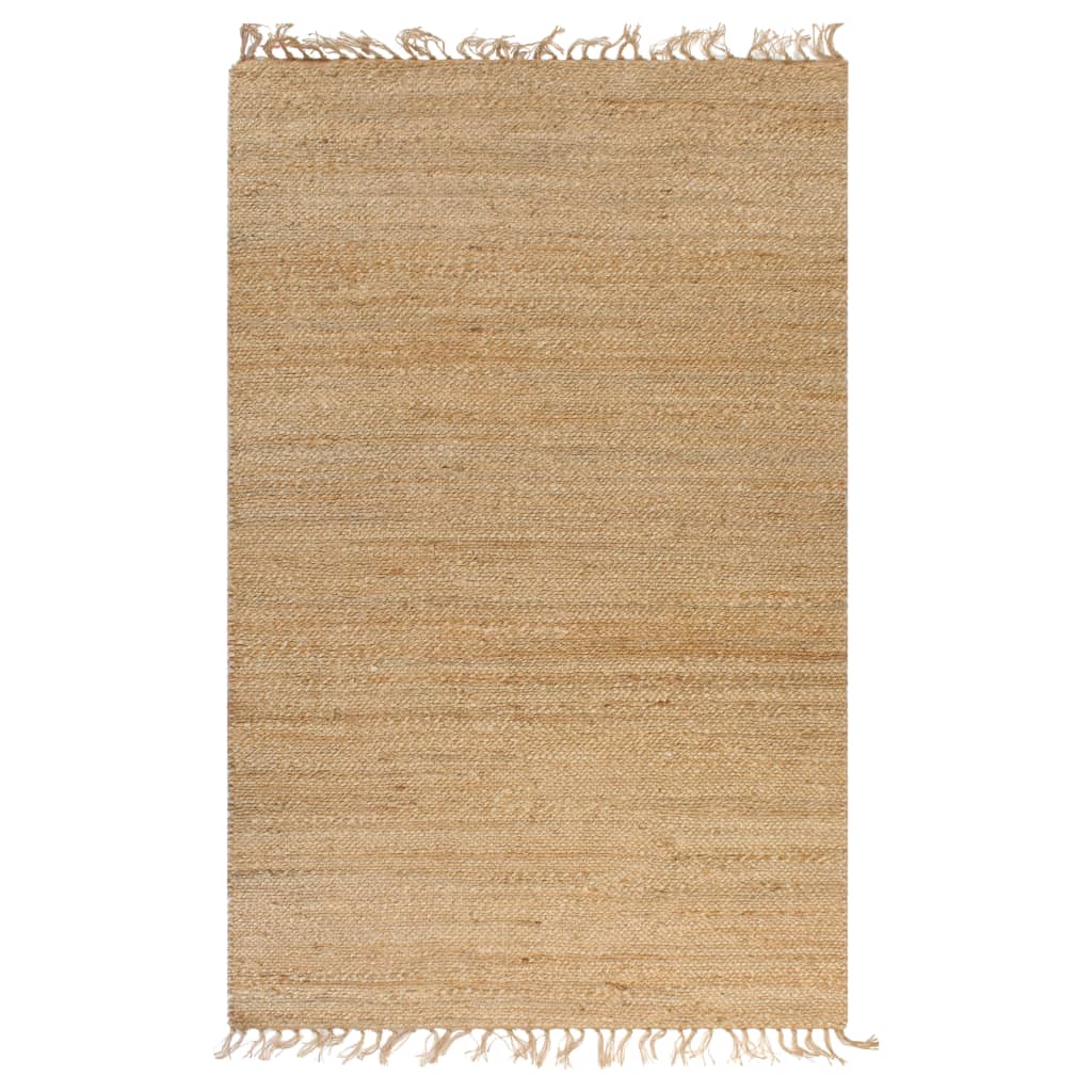 vidaXL Hand-Woven Jute Area Rug 120x180 cm Natural | vidaXL.ie