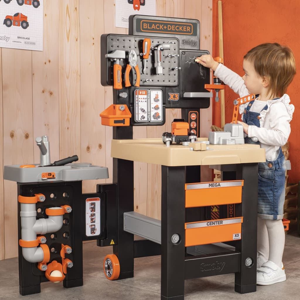 Smoby Kids Mega Workbench BLACK+DECKER | vidaXL.ie