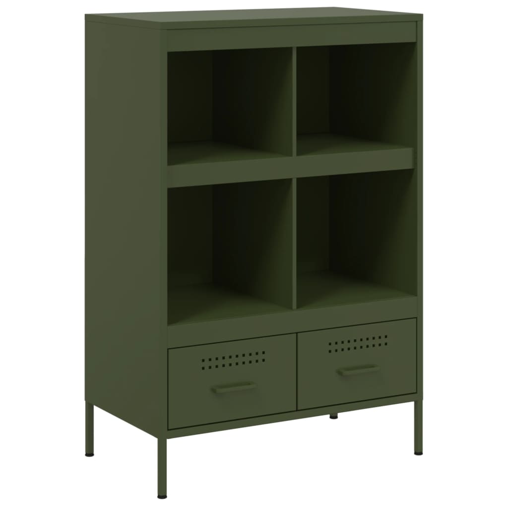 vidaXL Highboard Olive Green 68x39x101.5 cm Steel | vidaXL.ie