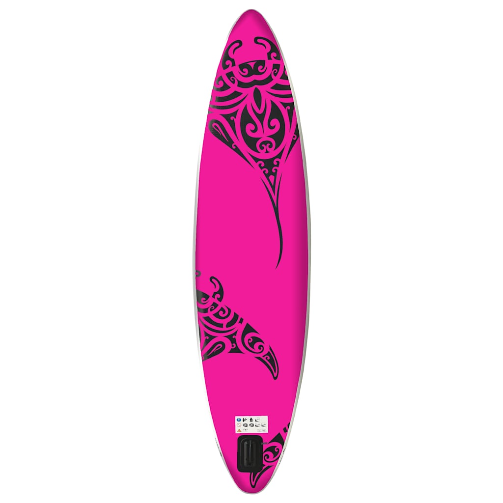 vidaXL Inflatable Stand Up Paddleboard Set 366x76x15 cm Pink | vidaXL.ie