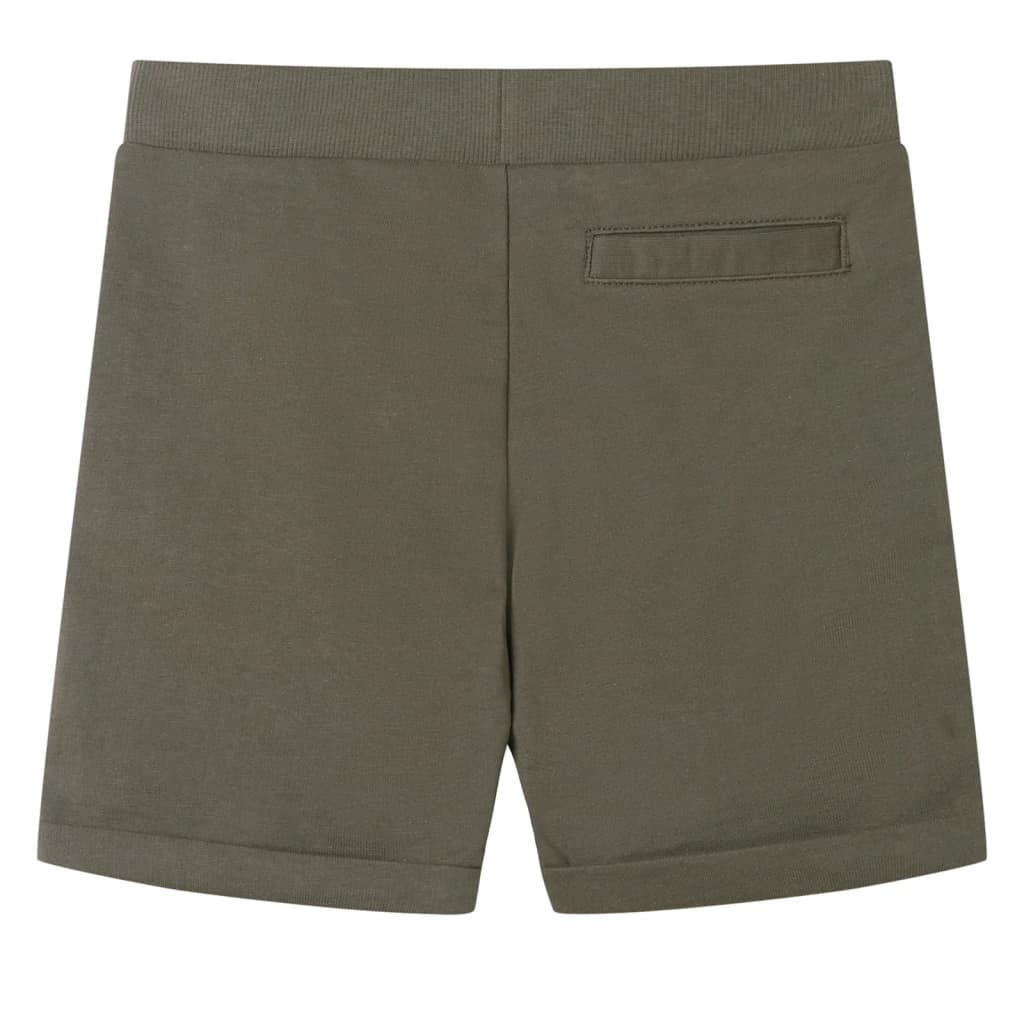 Kids' Shorts with Drawstring Dark Khaki 128 | vidaXL.ie