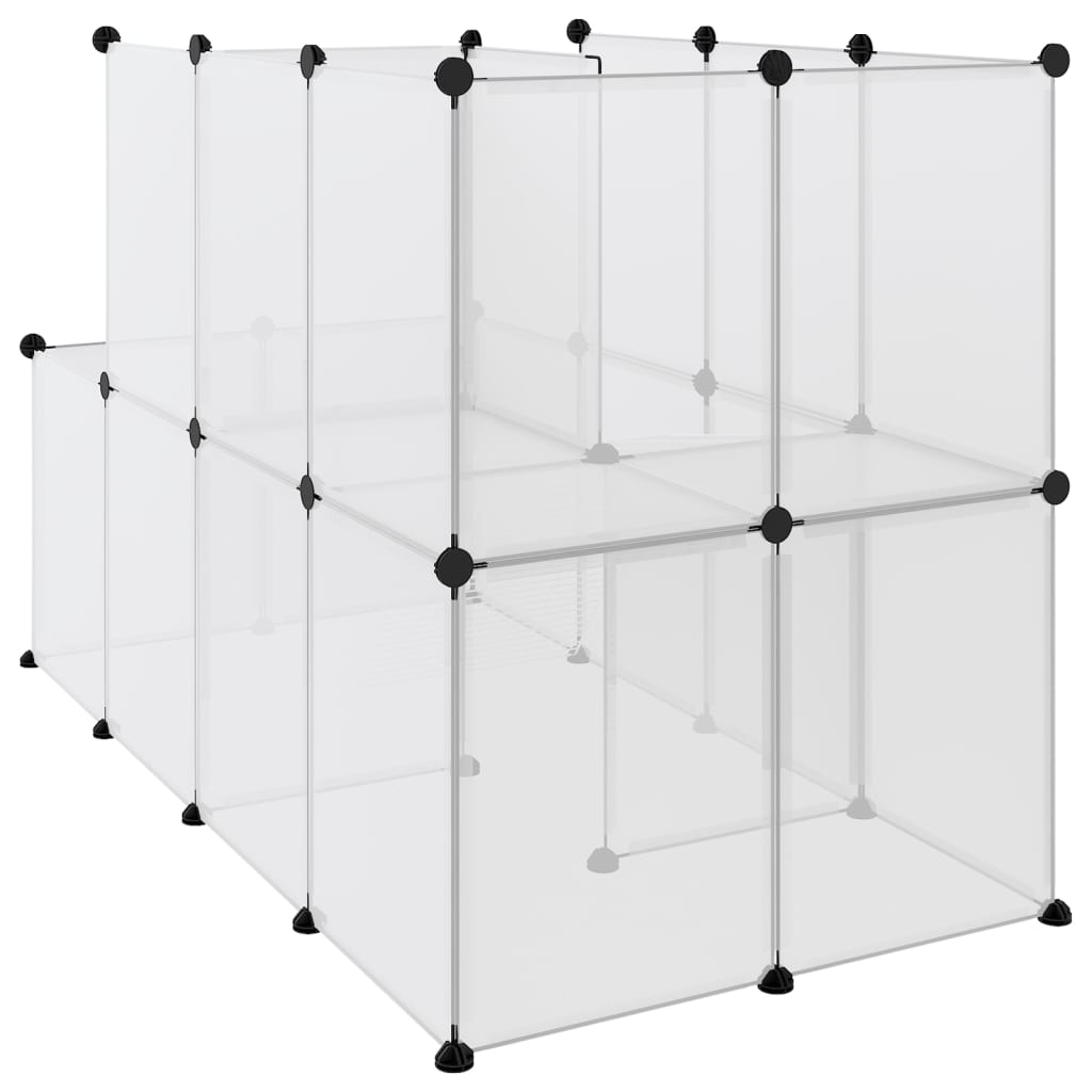 vidaXL Small Animal Cage Transparent 142x74x93 cm PP and Steel | vidaXL.ie