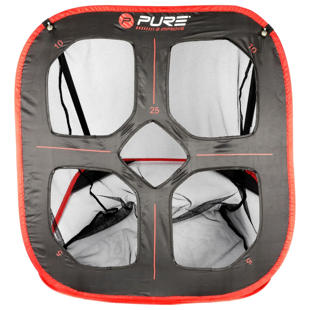 Pure2Improve Pop-Up Golf Practice Net 82x80x88cm Black and Red | vidaXL.ie