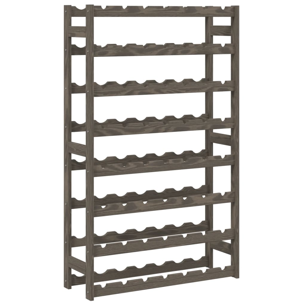 vidaXL Wine Rack for 56 Bottles Grey Solid Wood Pine | vidaXL.ie