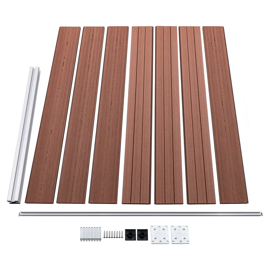vidaXL Fence Panel Set WPC 526x146 cm Brown | vidaXL.ie