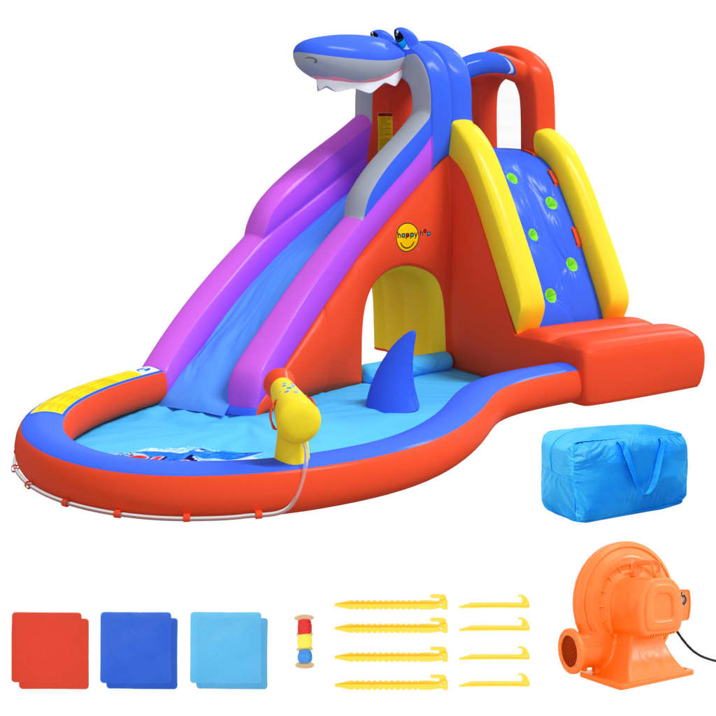 vidaXL Happy Hop Inflatable Water Slide with Splash Pool 450x320x240 cm ...