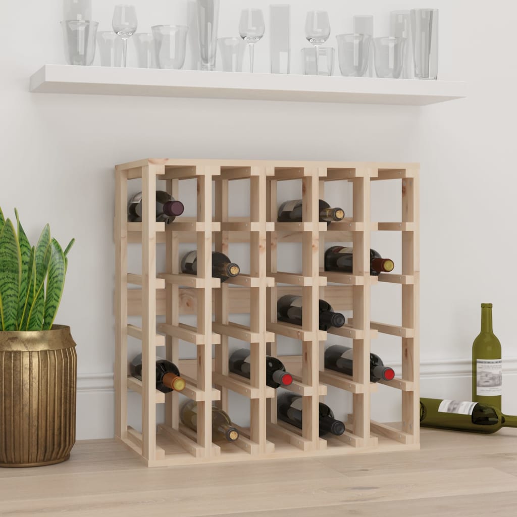 vidaXL Wine Rack 58.5x33x60.5 cm Solid Wood Pine | vidaXL.ie