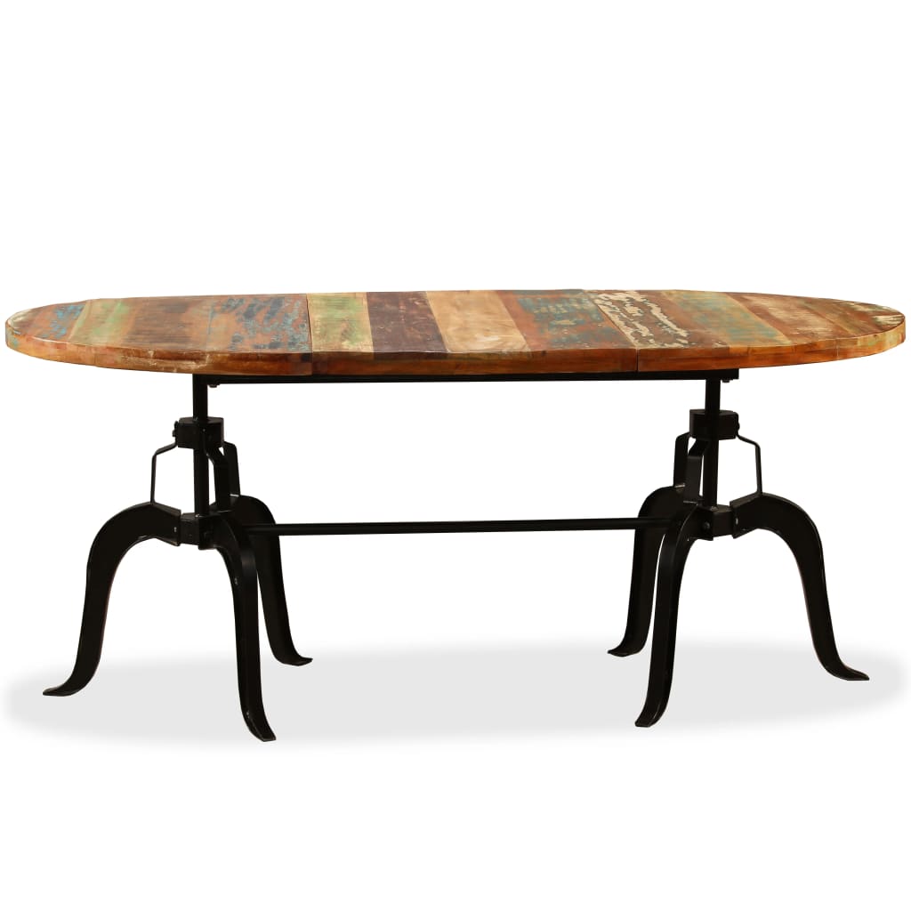 vidaXL Dining Table Solid Reclaimed Wood and Steel 180 cm | vidaXL.ie