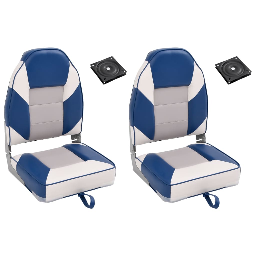 vidaXL 4 Piece Foldable Boat Seat Set High Backrest | vidaXL.ie